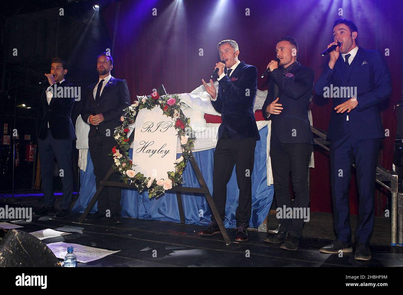 (L-R) Mike Cranshaw,Lachie Chapman,Timmy Mately,Darren Everest and Mark ...