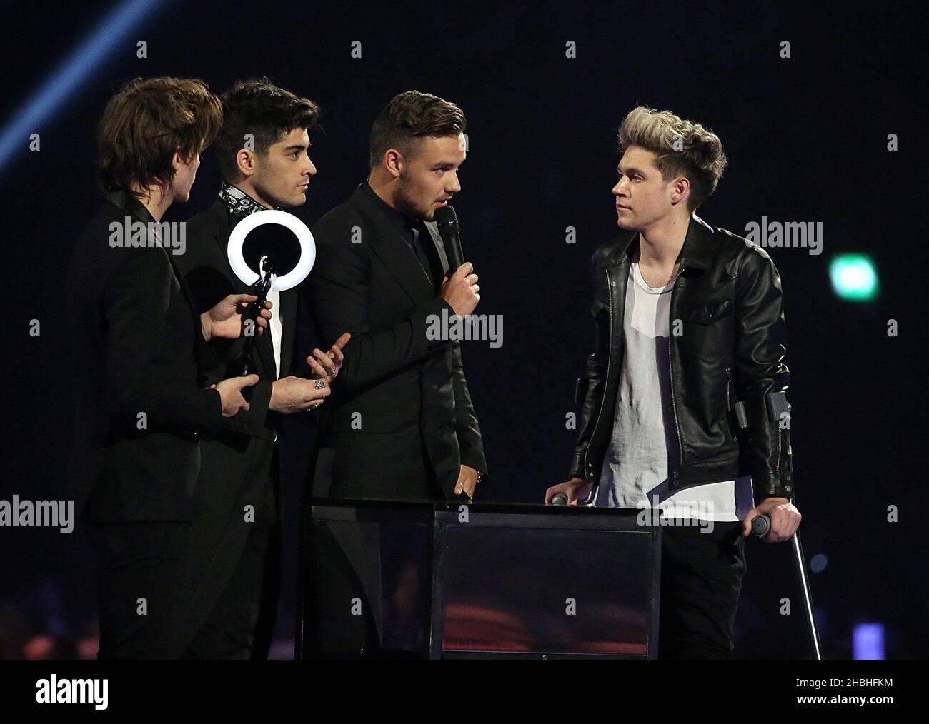 One Direction on stage with the award for Critics' Choice during the ...