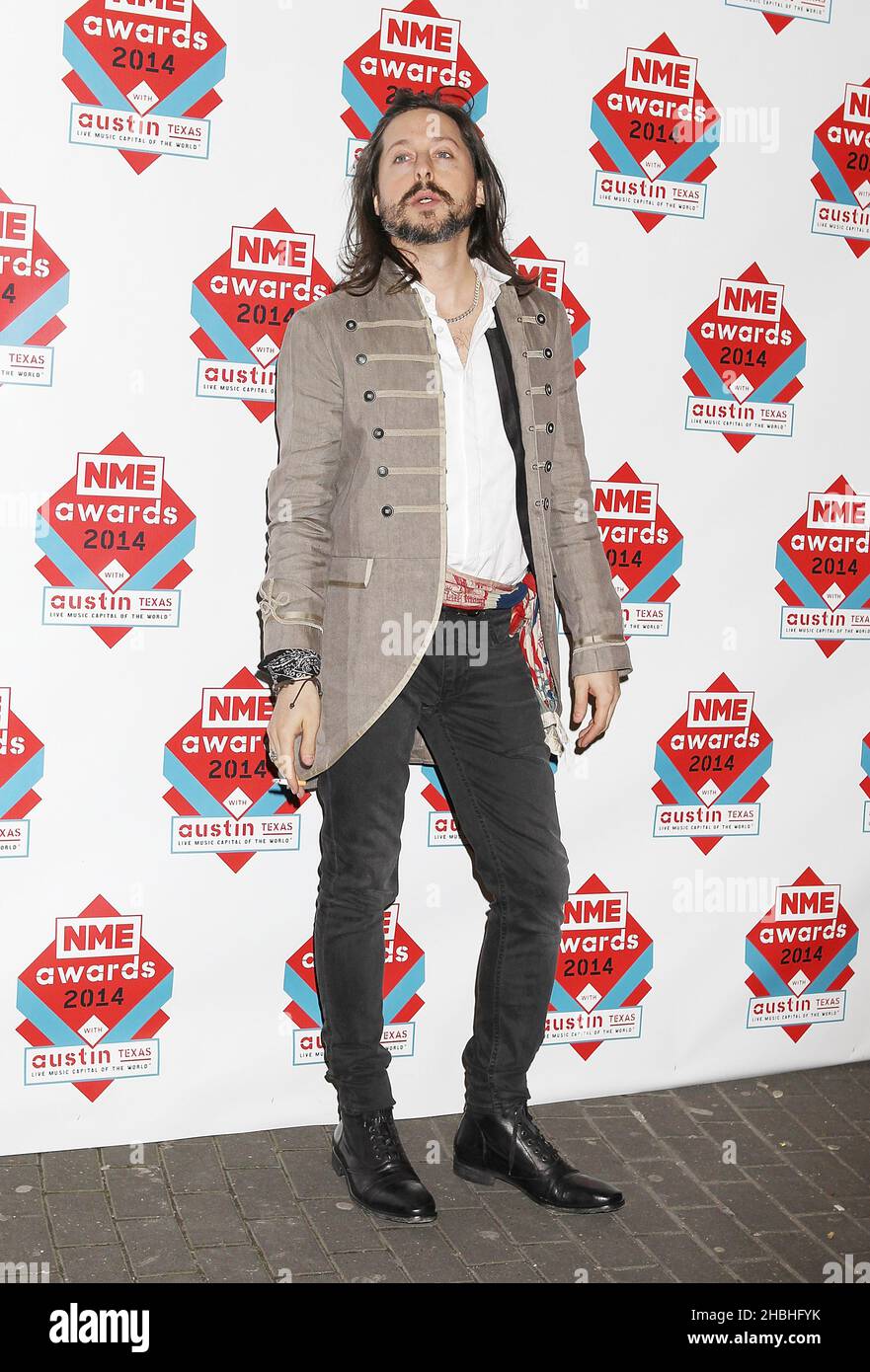 Carl Barat attending the NME Awards arrivals at the 02 Brixton Academy ...