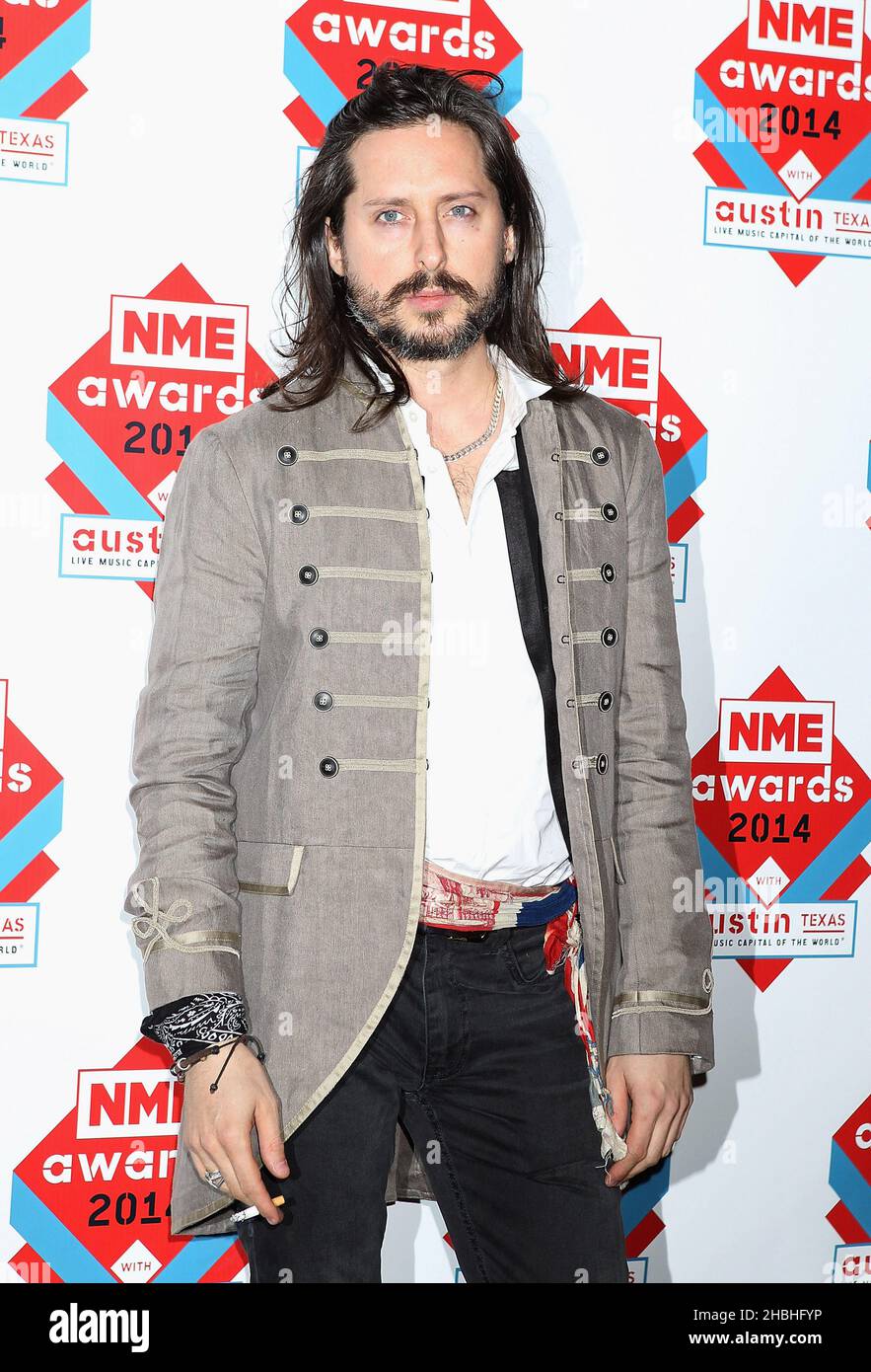 Carl Barat attending the NME Awards arrivals at the 02 Brixton Academy ...