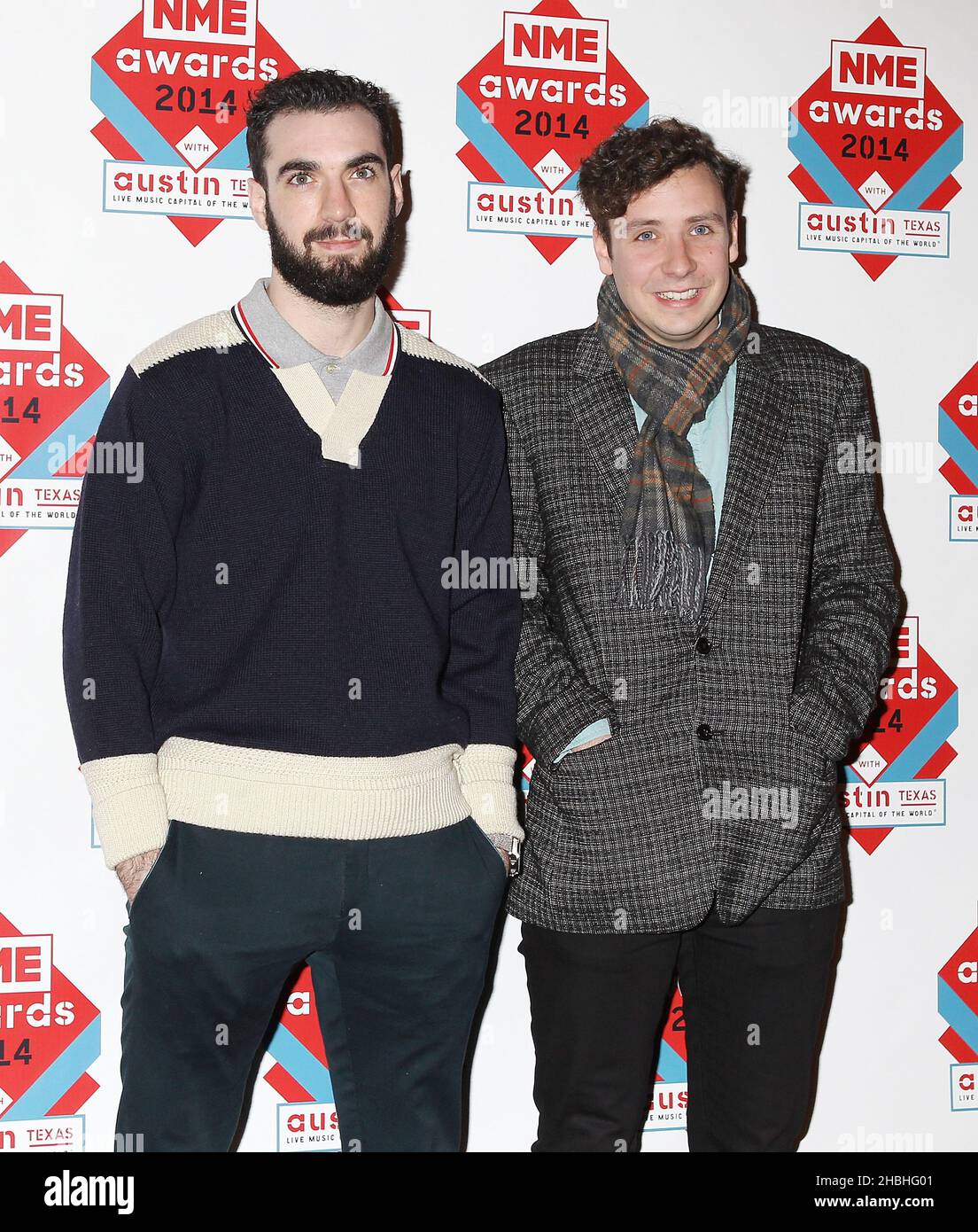 Kevin Baird and Alex Trimble attending the NME Awards arrivals at the ...