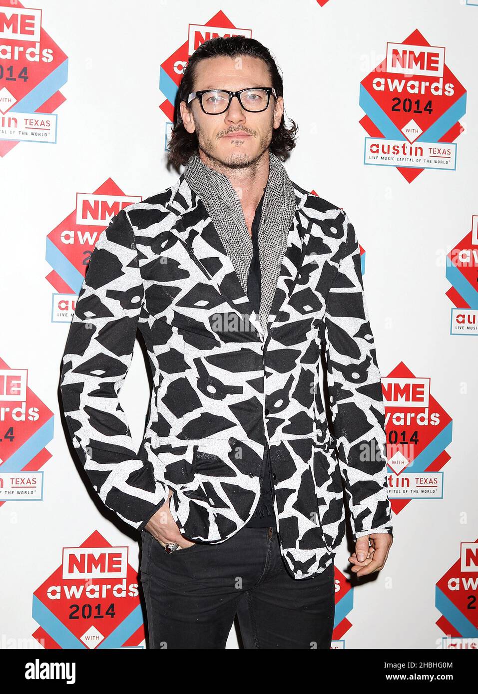 Luke Evans attending the NME Awards arrivals at the 02 Brixton Academy ...