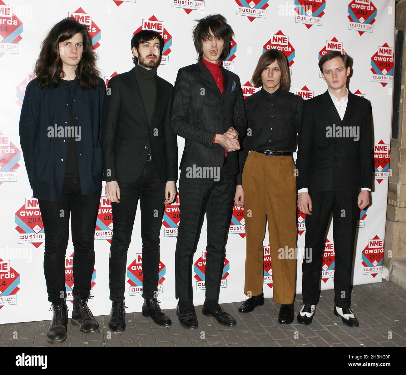 The Horrors attending the NME Awards arrivals at the 02 Brixton Academy ...