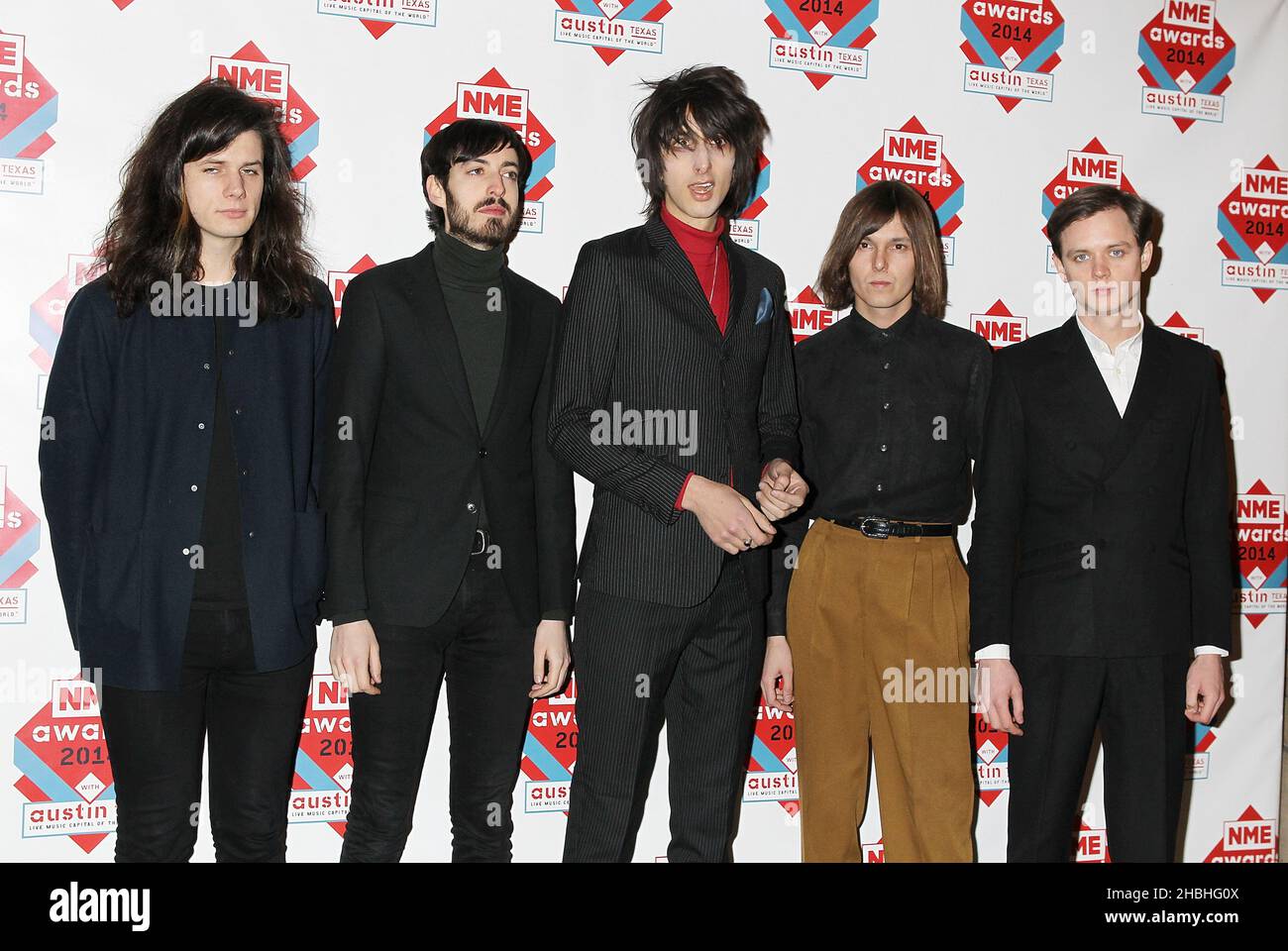 The Horrors attending the NME Awards arrivals at the 02 Brixton Academy ...