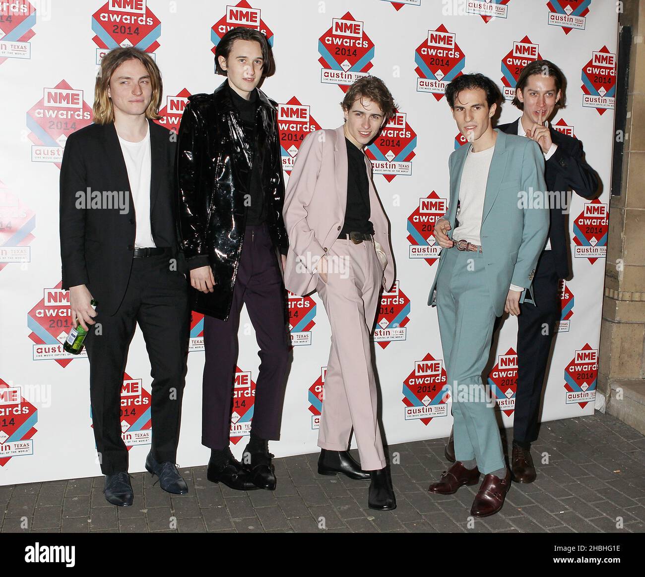 The Eagulls attending the NME Awards arrivals at the 02 Brixton Academy ...