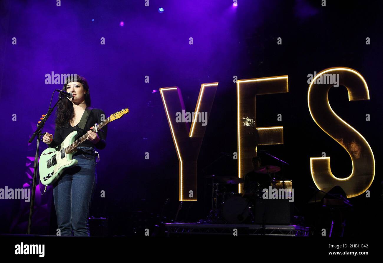 Olivia Sebastianelli performs on stage at the NCS Live Yes at the 02 ...