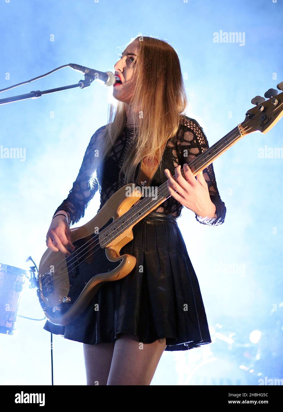 Este Haim performs on stage with Haim at the 02 Brixton Academy in ...