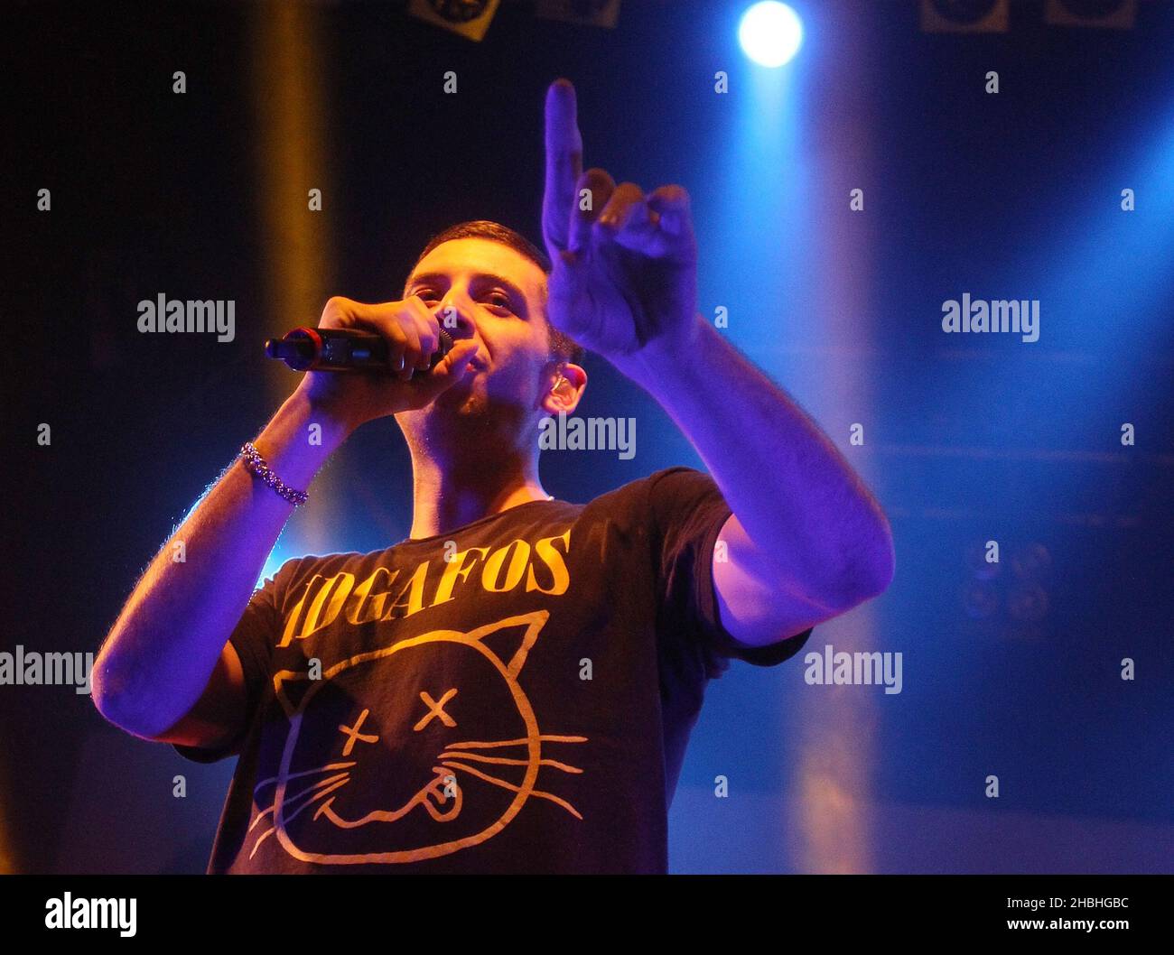 Elliot John Gleave of Example performs on stage at Koko,Camden in ...