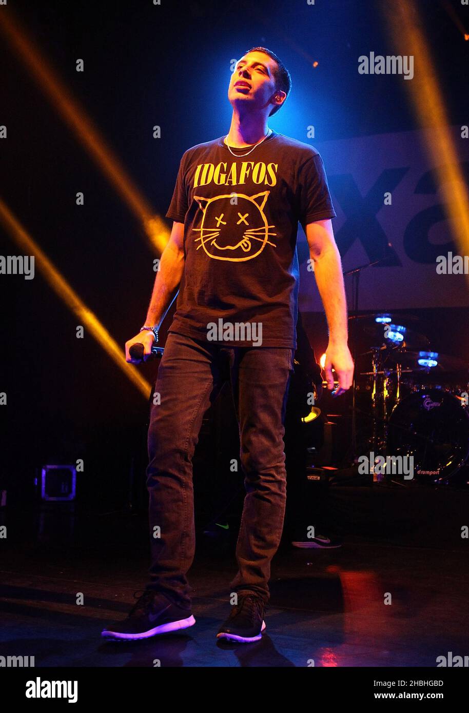 Elliot John Gleave of Example performs on stage at Koko,Camden in ...