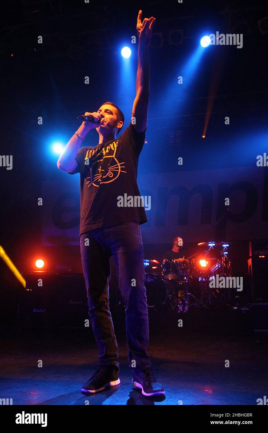 Elliot John Gleave of Example performs on stage at Koko,Camden in ...