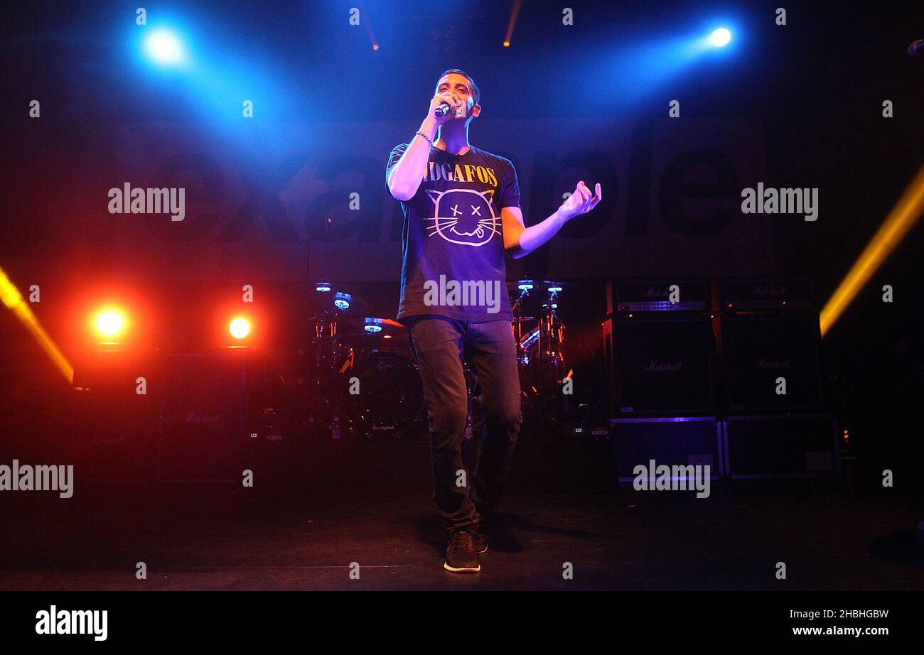 Elliot John Gleave of Example performs on stage at Koko,Camden in ...