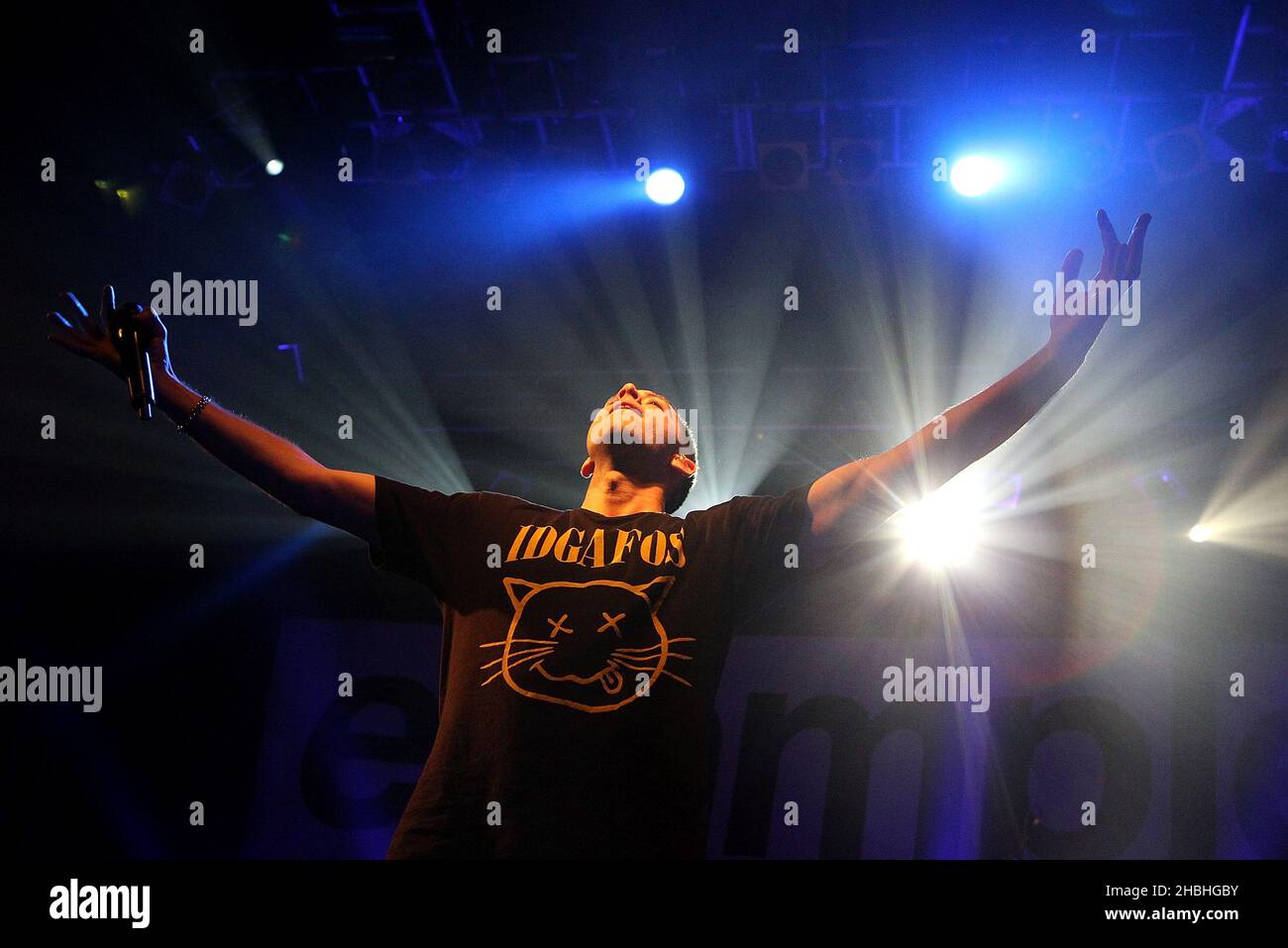 Elliot John Gleave of Example performs on stage at Koko,Camden in ...