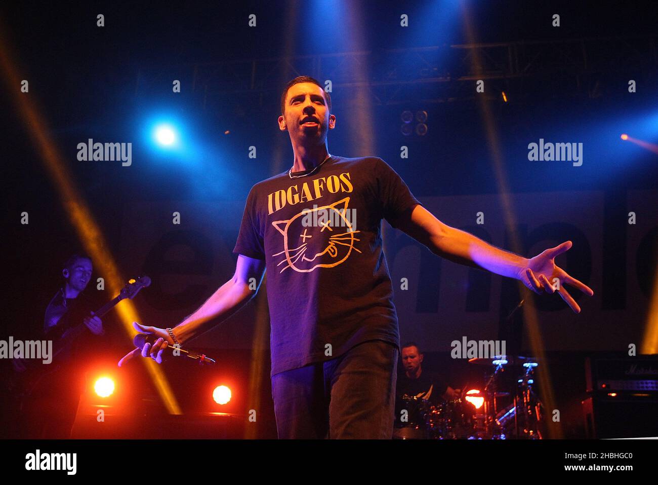 Elliot John Gleave of Example performs on stage at Koko,Camden in ...