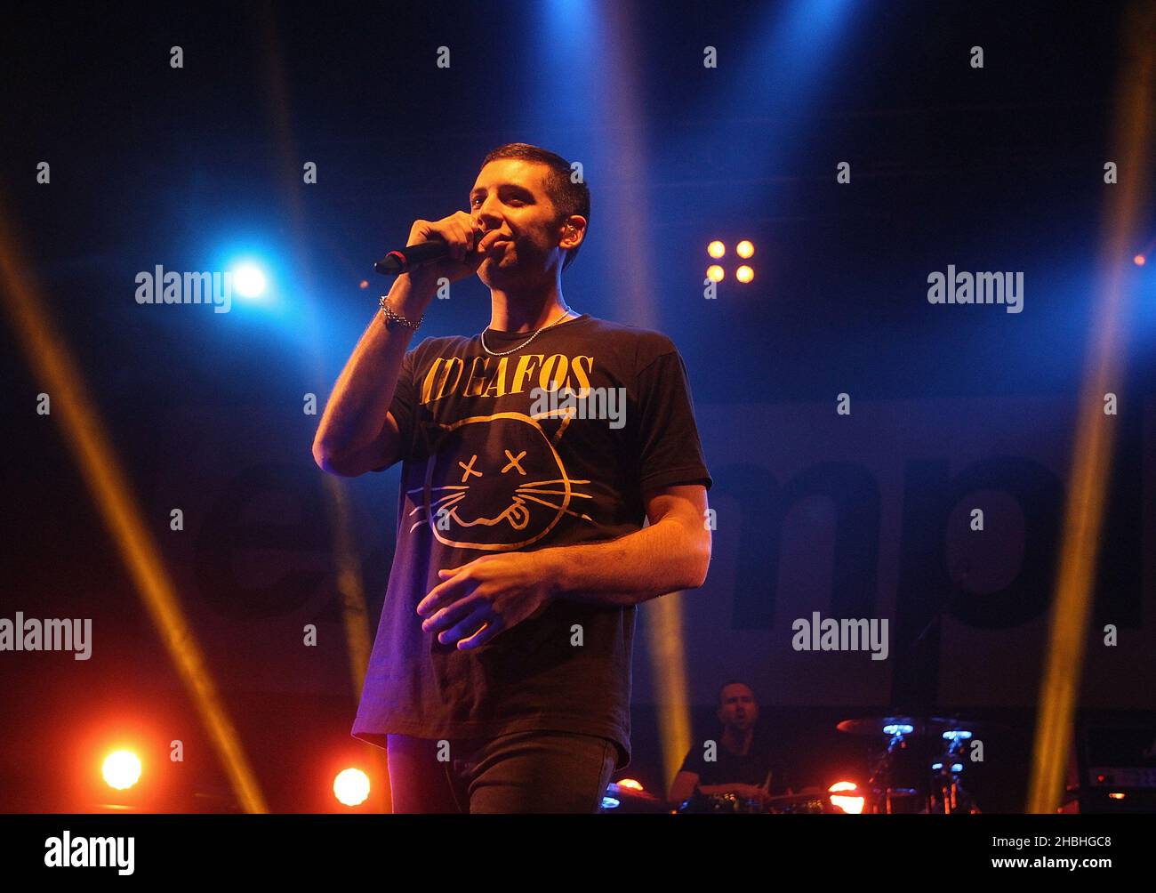 Elliot John Gleave of Example performs on stage at Koko,Camden in ...