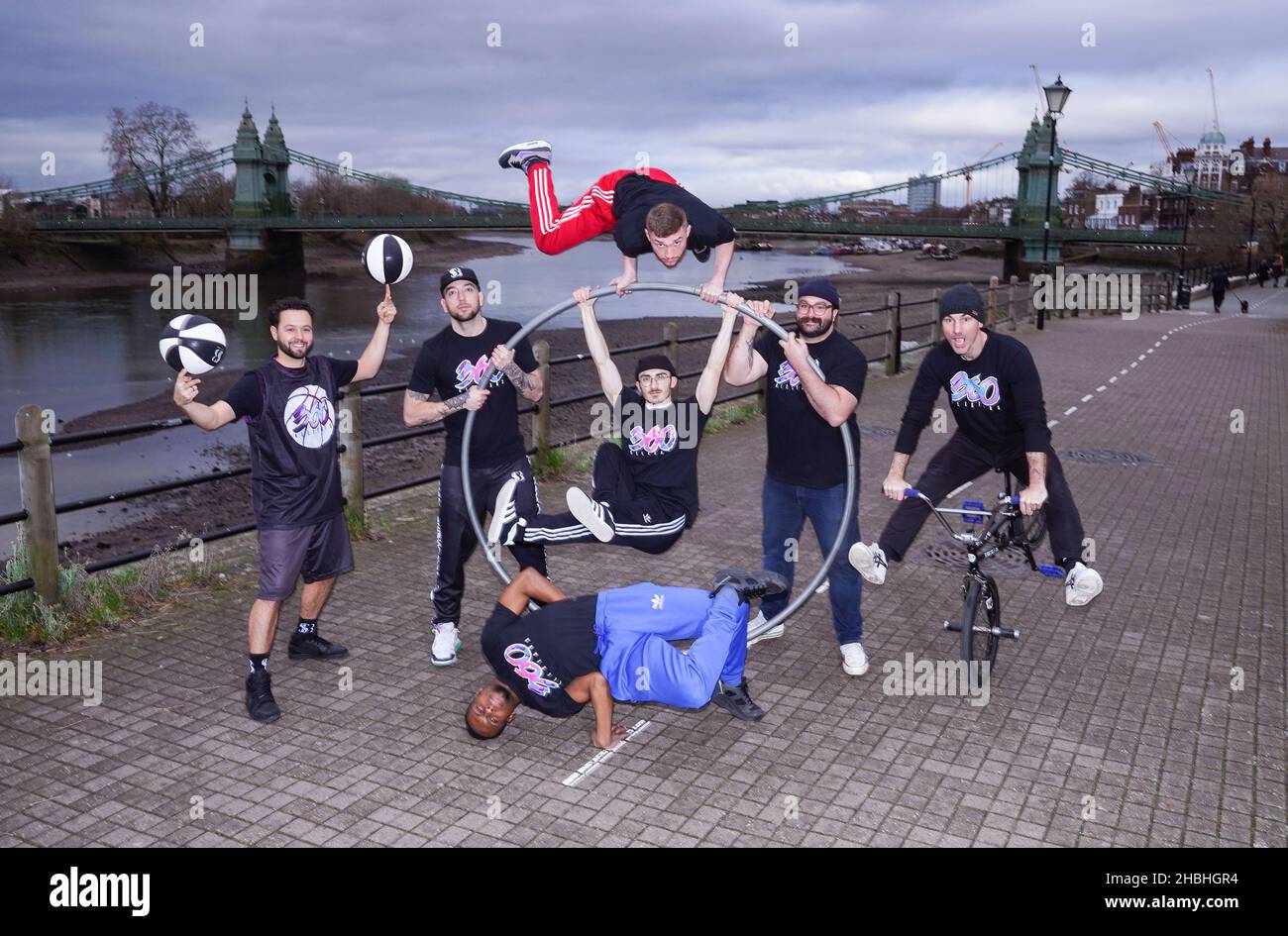 The cast of 360 Allstars 'urban circus' at Riverside Studios in London ...