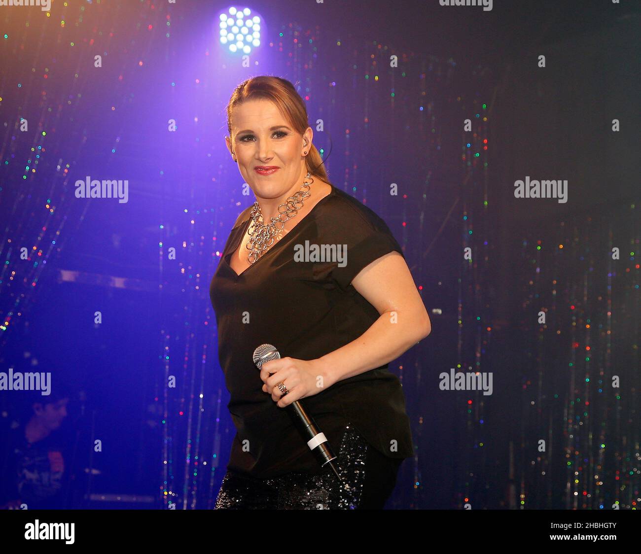Sam Bailey performs on stage at G-A-Y Heaven in London Stock Photo - Alamy