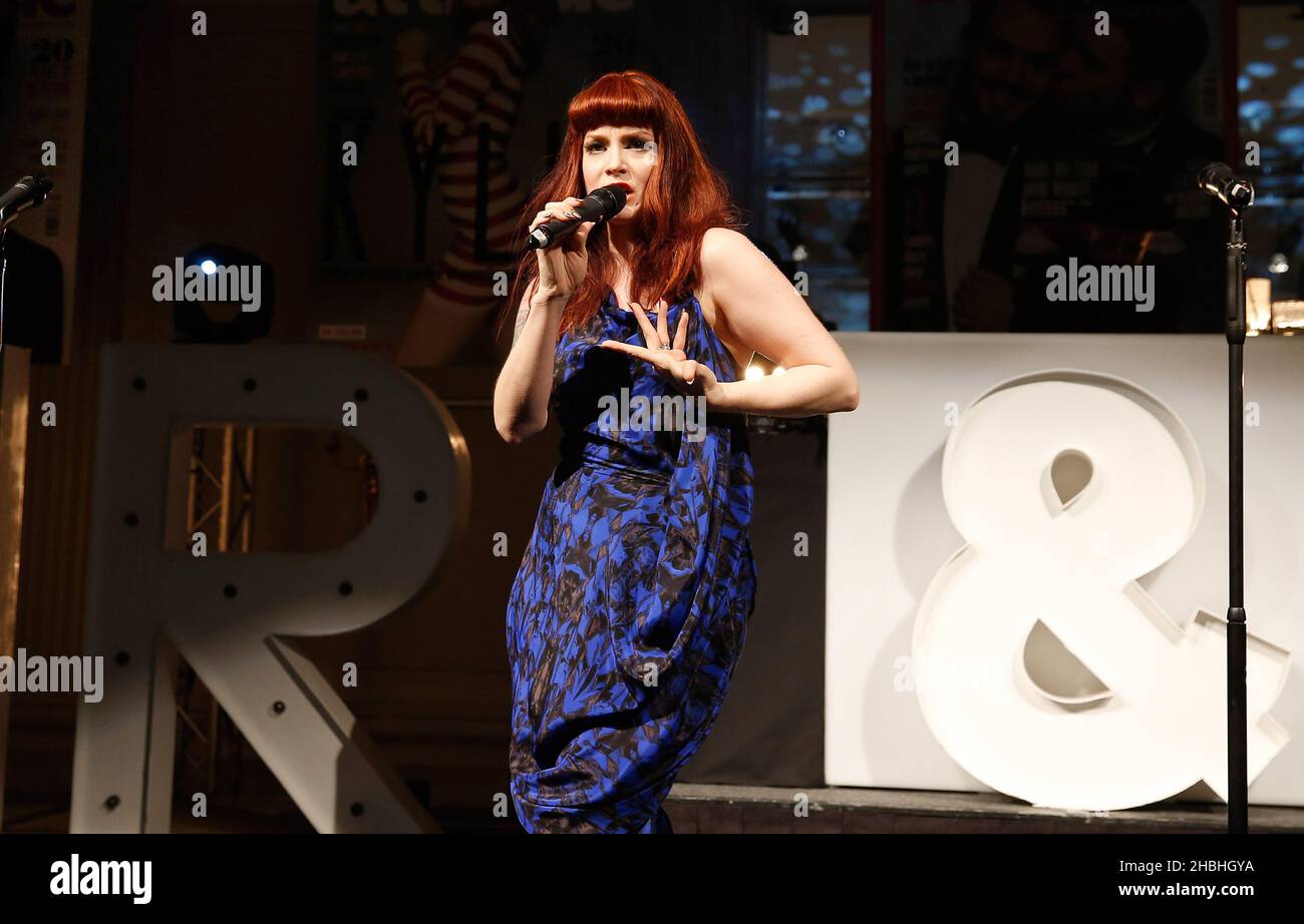 Ana Matronic on stage at the Attitude Awards at the Grosvenor House ...
