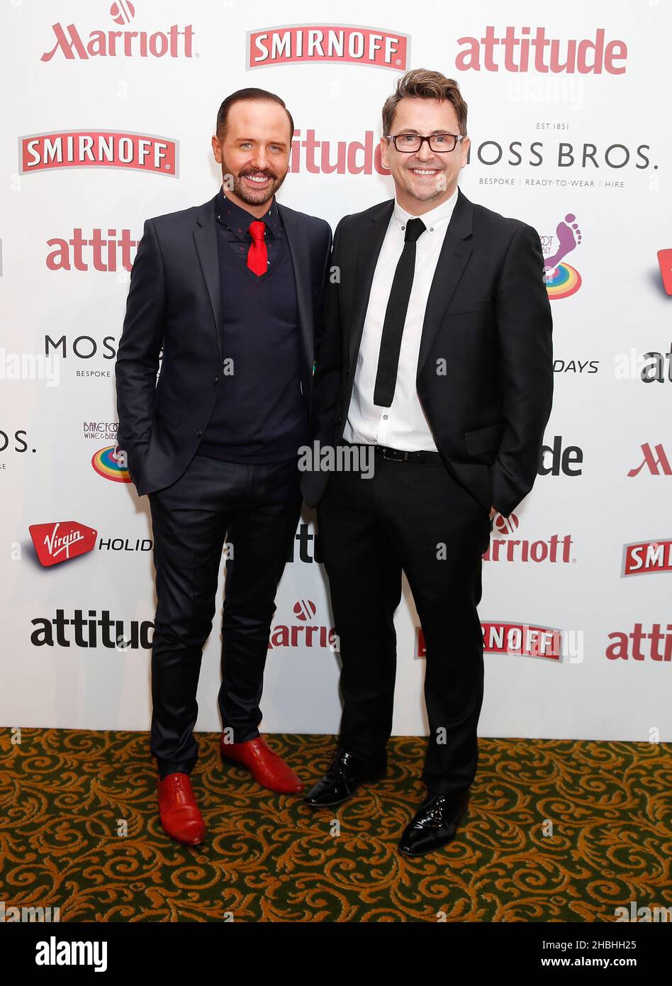 Stephen Webb and Chris Steed attending the Attitude Awards at the ...