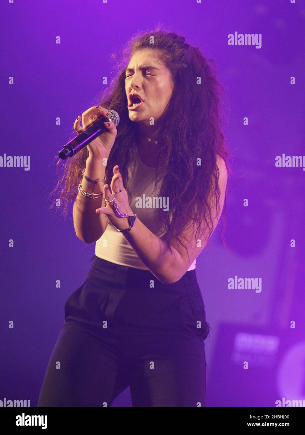 Lorde performs on stage during the BBC Radio 1 Big Weekend Festival on ...