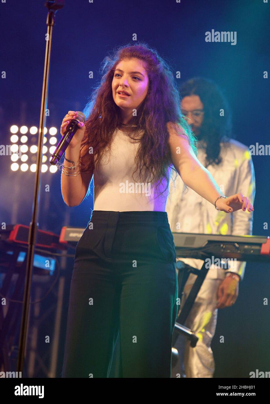 Lorde performs on stage during the BBC Radio 1 Big Weekend Festival on ...