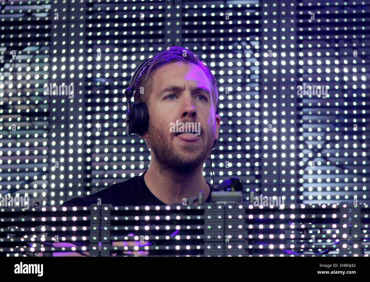 Calvin Harris performs on stage during the BBC Radio 1 Big Weekend ...
