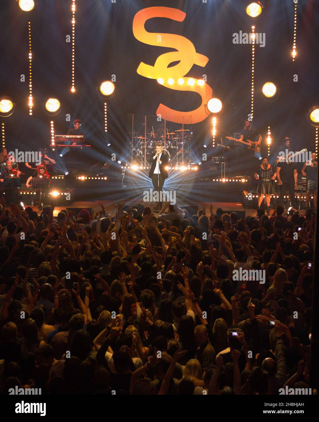 Sam Smith performs on stage at London's Roundhouse during the world's ...