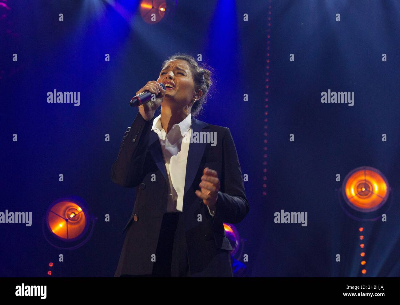 Jessie Ware performs with Sam Smith on stage at London's Roundhouse ...