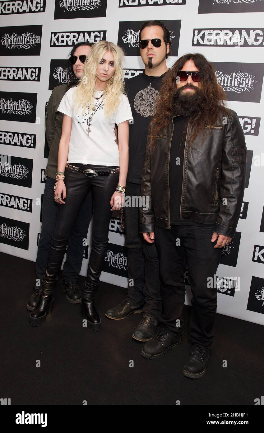 Taylor Momsen and her band The Pretty Reckless arriving at the ...