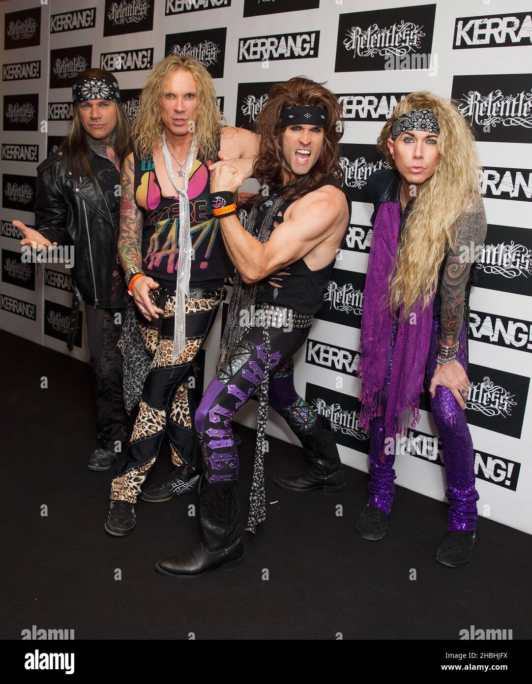Steel Panther arriving at the Relentless Kerrang Awards at the Troxy in ...