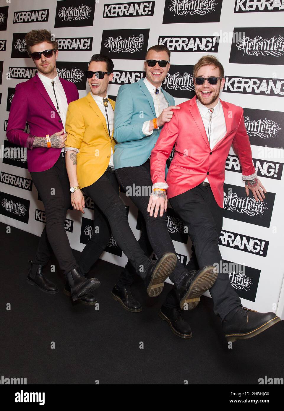 The Blitz Kids arriving at the Relentless Kerrang Awards at the Troxy ...