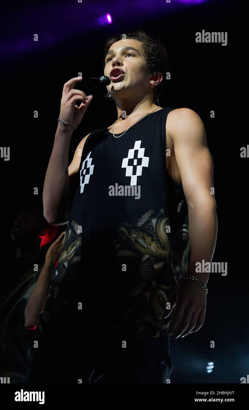 Austin Mahone in concert at the Indigo2 in London Stock Photo - Alamy