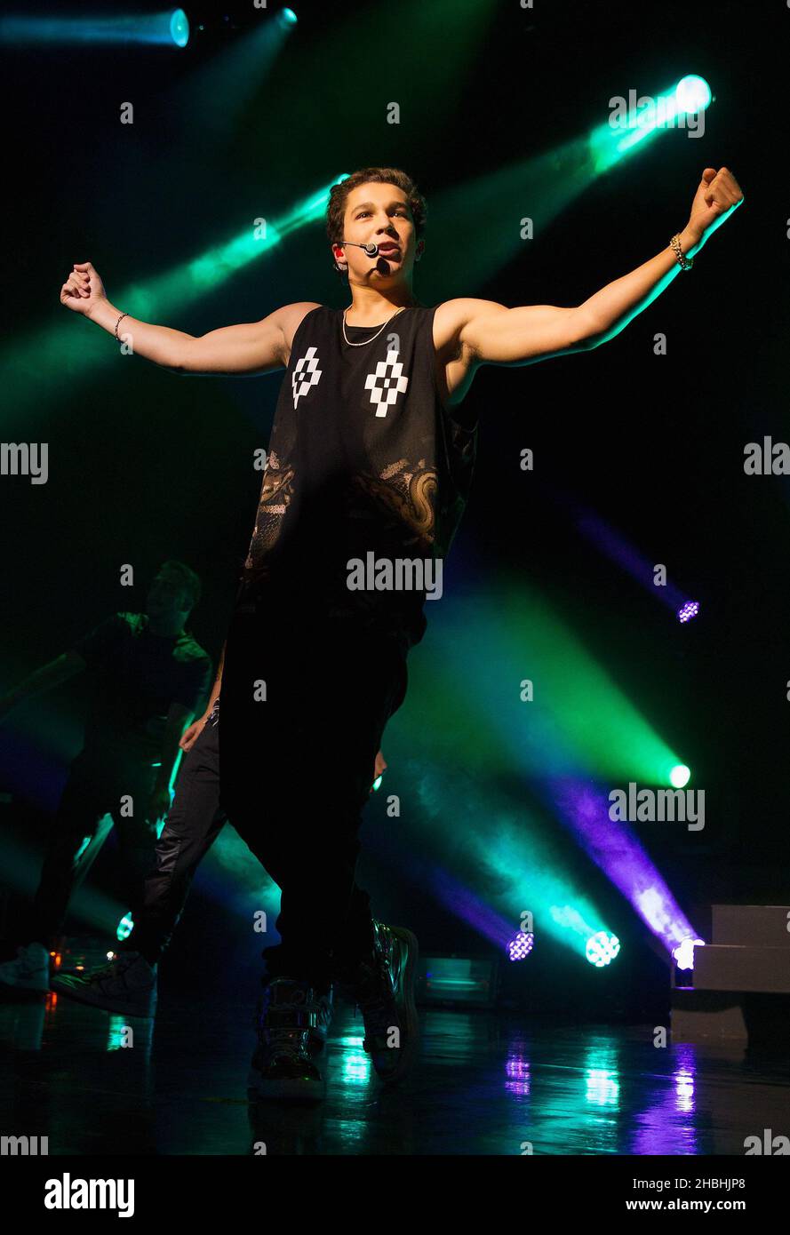 Austin Mahone in concert at the Indigo2 in London Stock Photo - Alamy