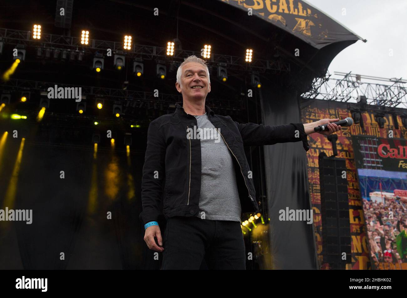 Danny Bowes performs with Thunder on stage at the Calling Festival on ...