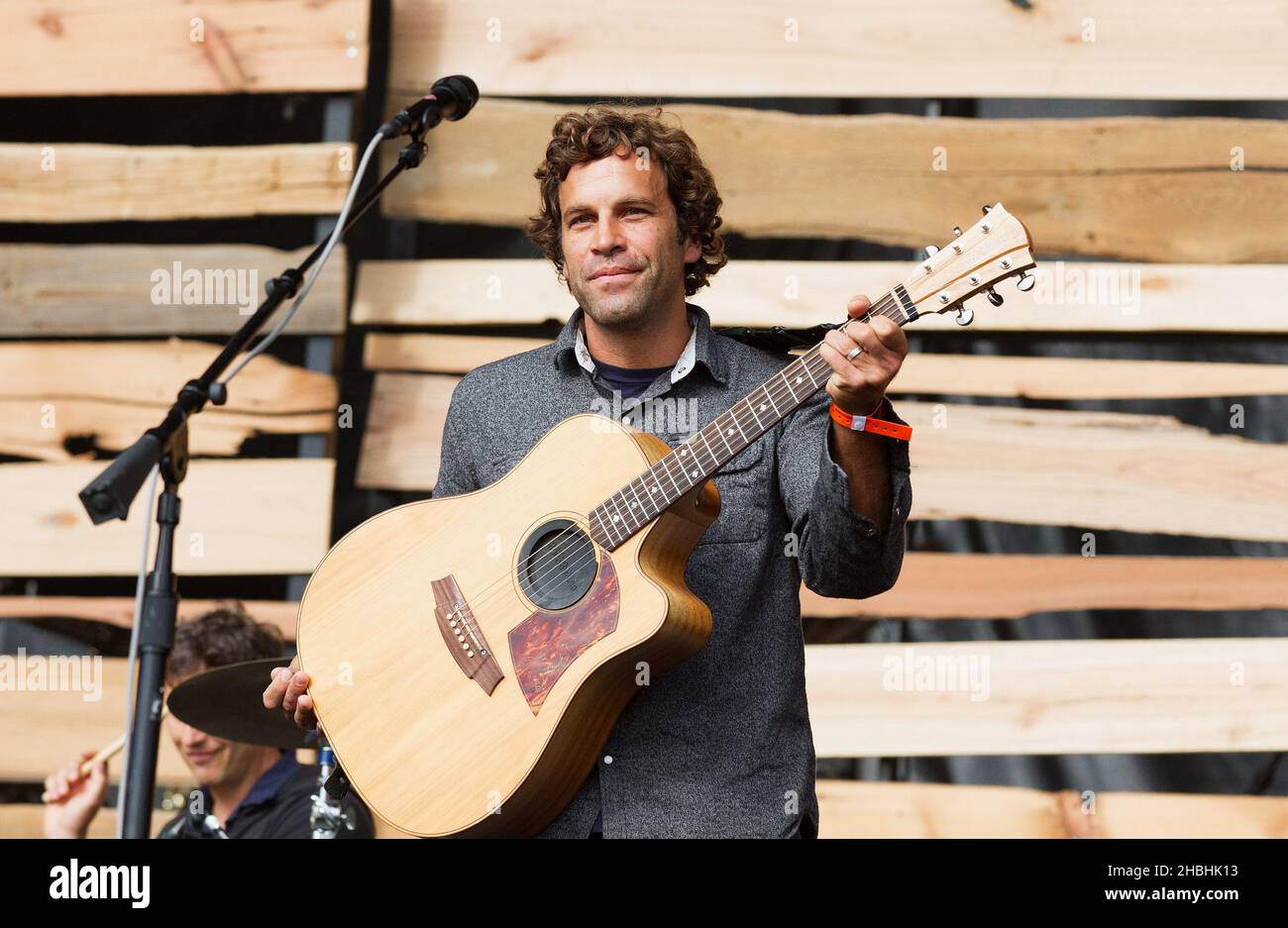 Jack Johnson performs on stage on Day 2 at the Calling Festival on ...
