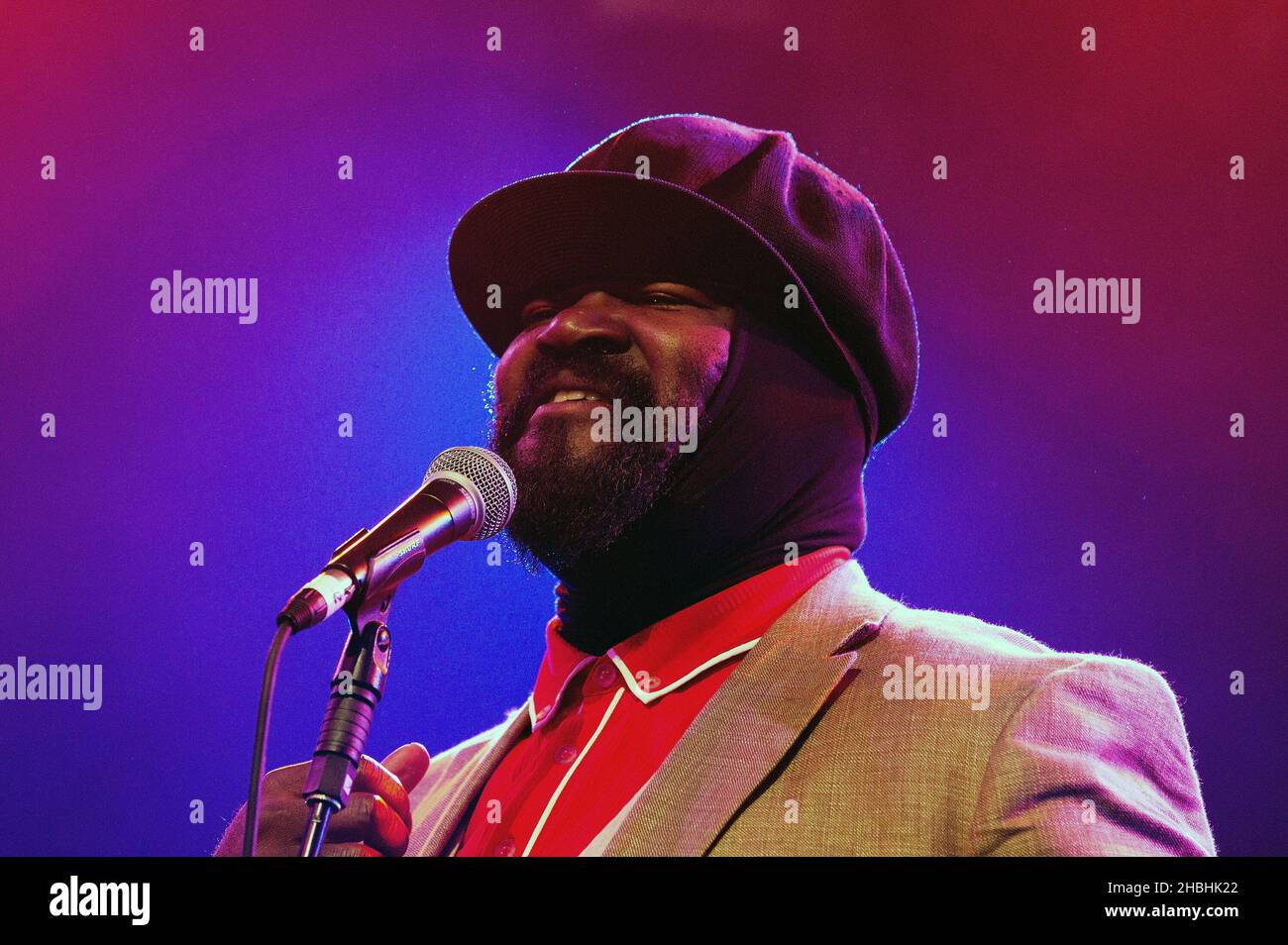 Greg Porter performing on stage of Day 2 at the Calling Festival on ...