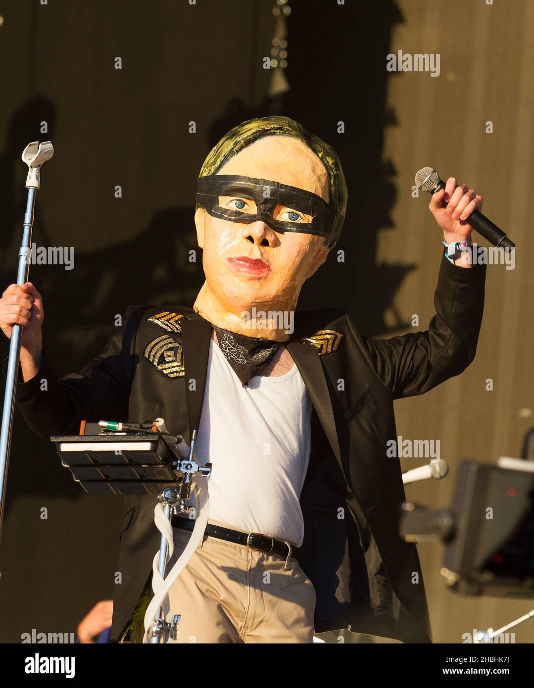 Arcade Fire puppets on stage at the British Summer Time at Hyde Park in ...