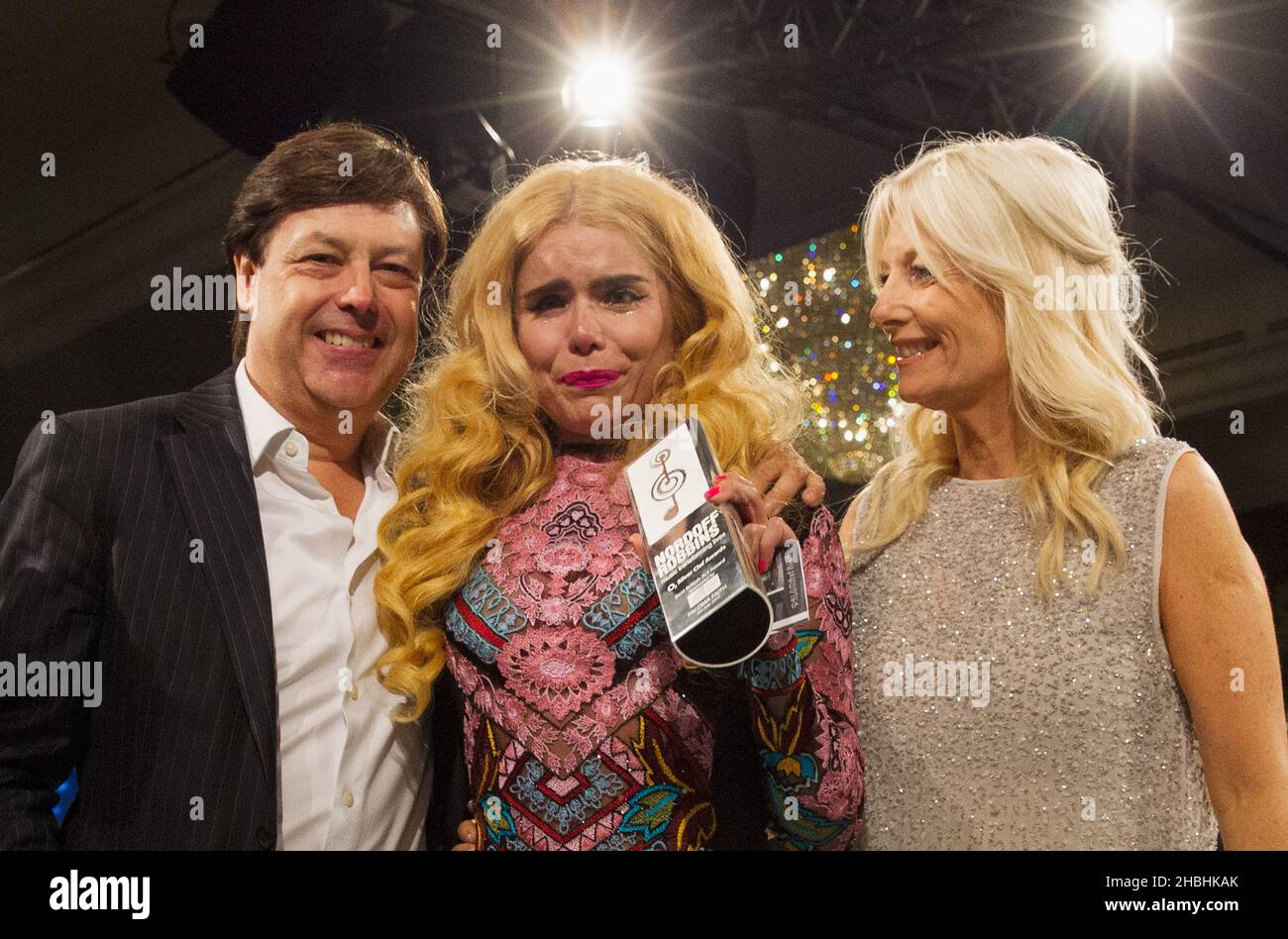 Guy Bark and Gaby Roslin with a tearful Paloma Faith who wins the Royal ...