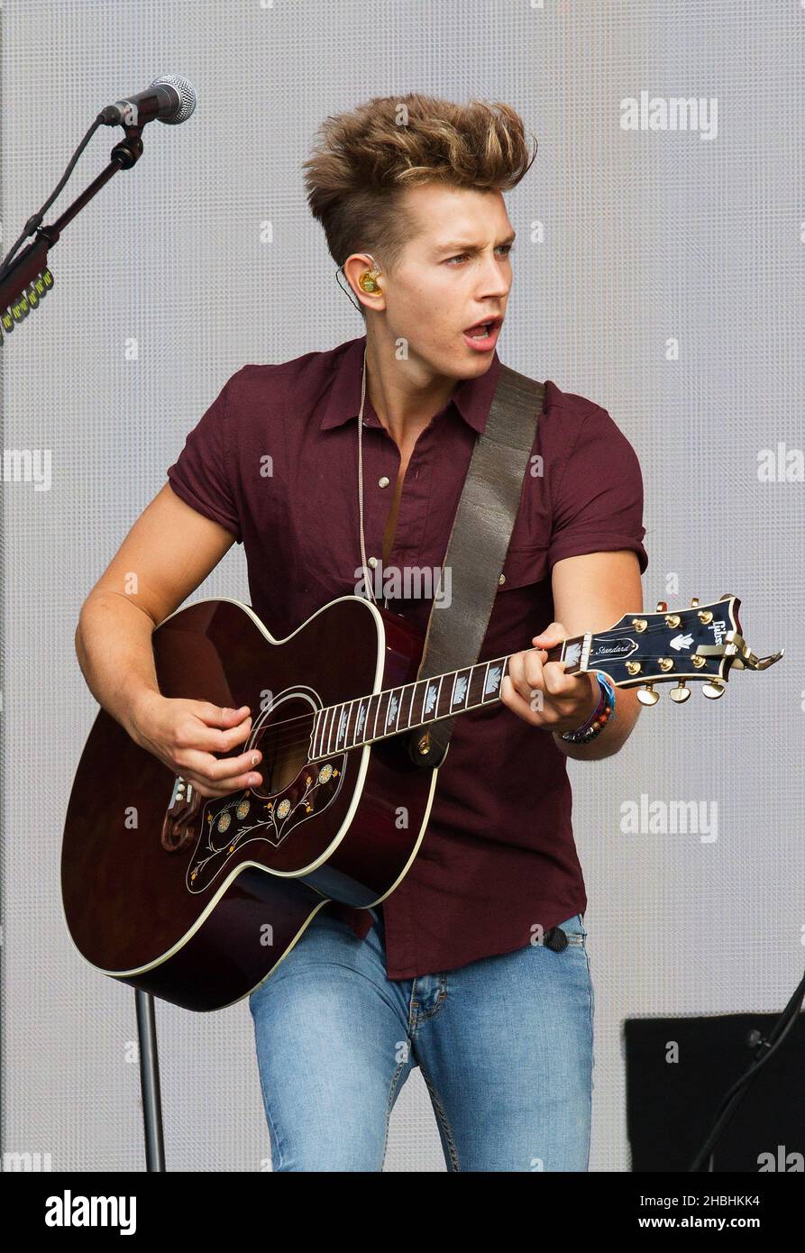 James McVey of The Vamps performs on stage at Barclaycard British ...