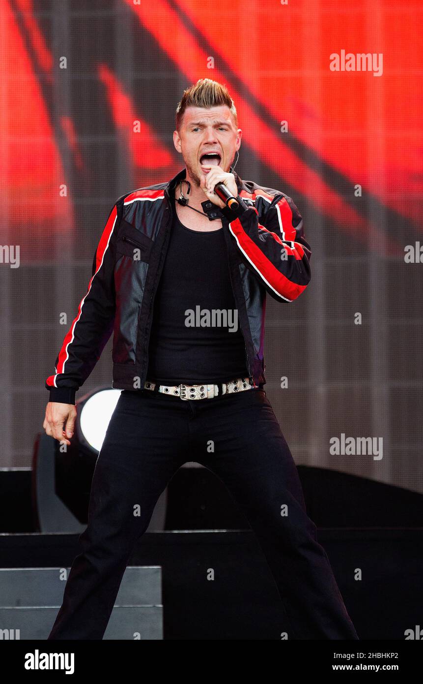 Nick Carter of Backstreet Boys performs on stage at Barclaycard British ...