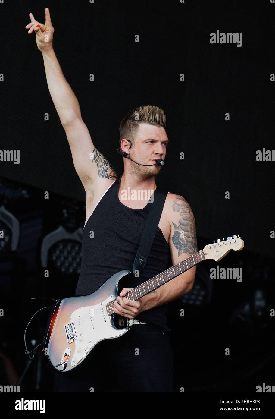 Nick Carter of Backstreet Boys performs on stage at Barclaycard British ...