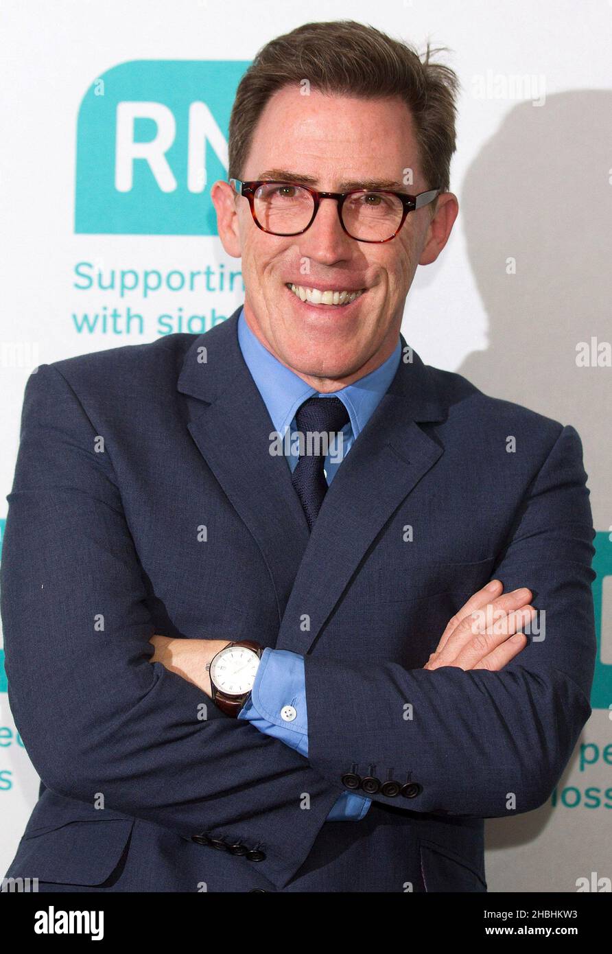 Rob Brydon arrives at the RNIB at the Hilton Park Lane Hotel in London ...