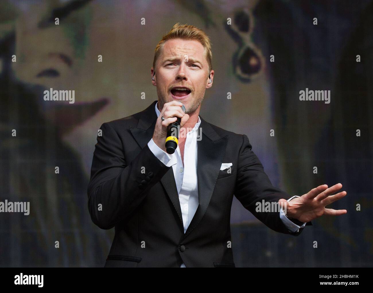 Ronan Keating of Boyzone performs on stage at Barclay's British ...