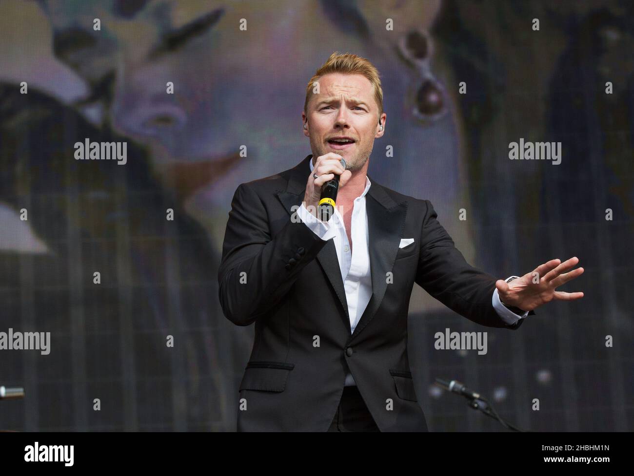 Ronan Keating of Boyzone performs on stage at Barclay's British ...