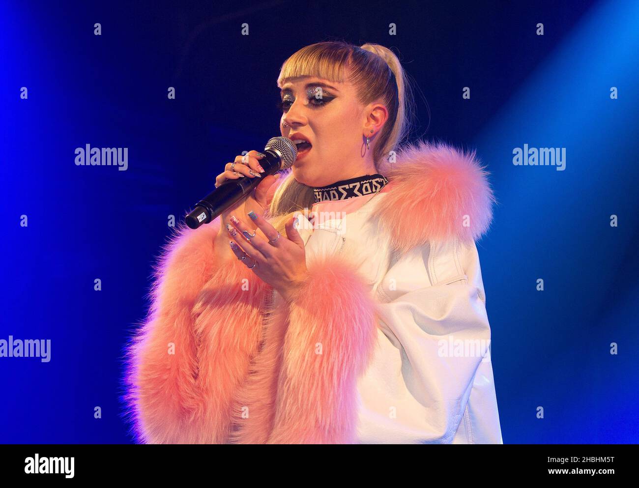 Leah McFall performing on stage at G-A-Y Heaven in London Stock Photo ...