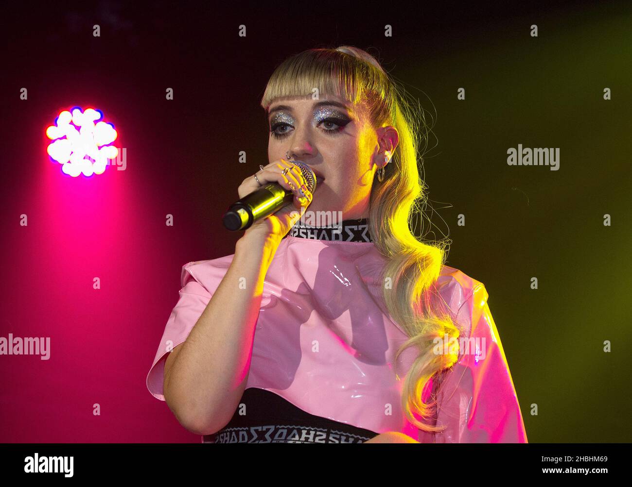 Leah McFall performing on stage at G-A-Y Heaven in London Stock Photo ...