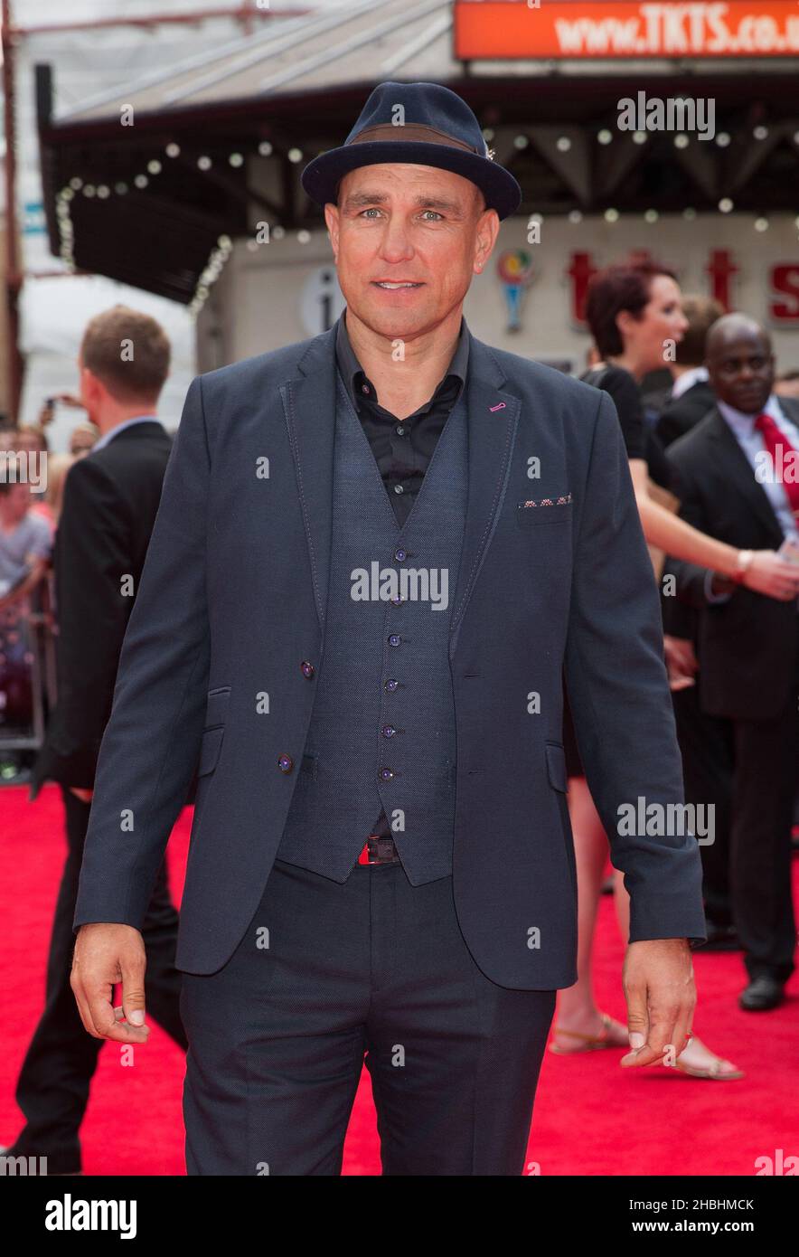Vinnie Jones attending the World Premiere of the Expendables 3 at The ...
