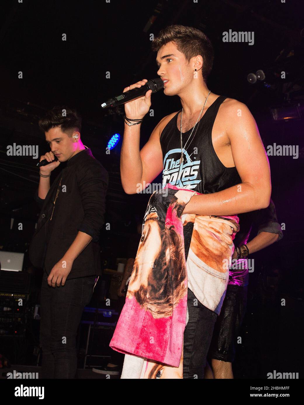 Josh Cuthbert of Union J performs on stage at G-A-Y Heaven in London ...