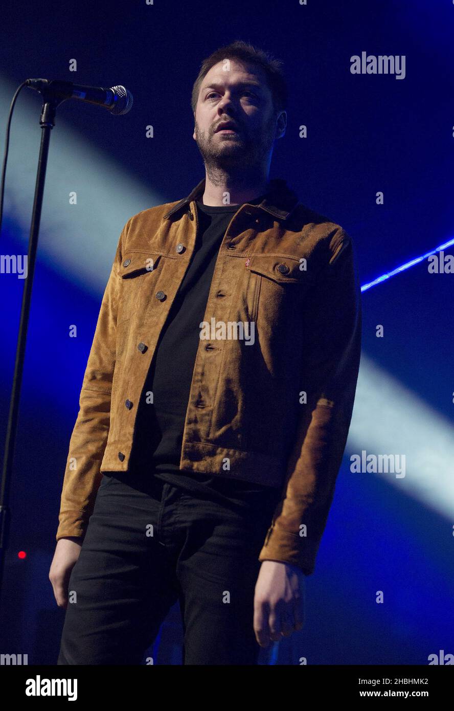 Tom Meighan of Kasabian performs on stage at the iTunes Festival at the ...