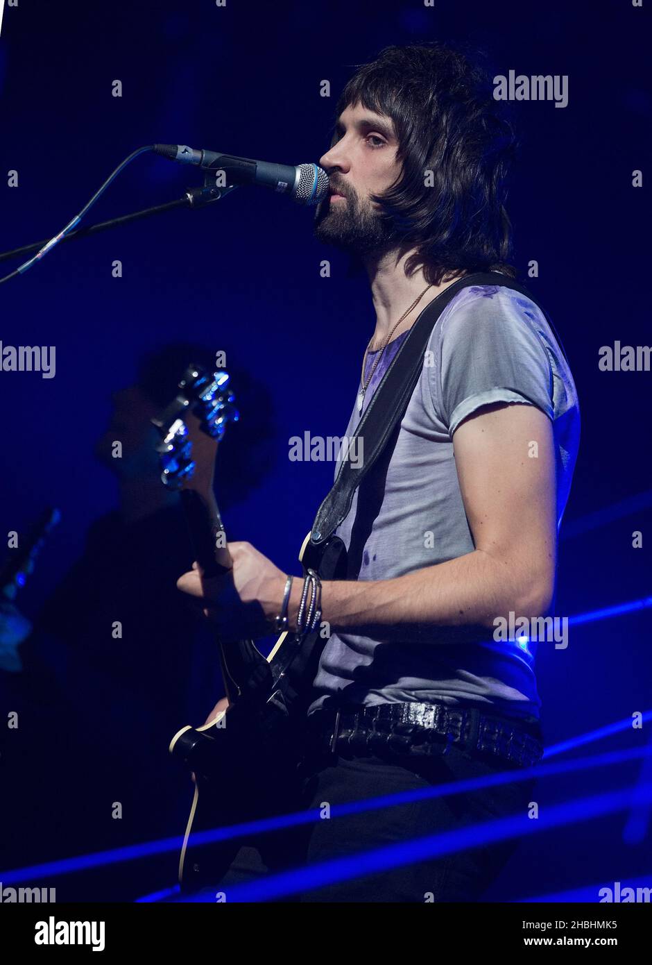 Sergio Pizzorno of Kasabian performs on stage at the iTunes Festival at ...