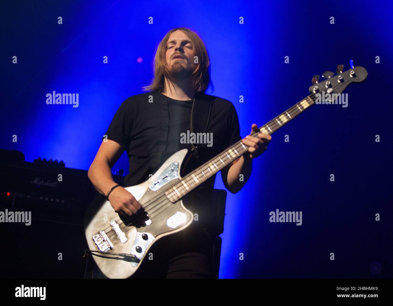 Chris Edwards of Kasabian performs on stage at the iTunes Festival at ...